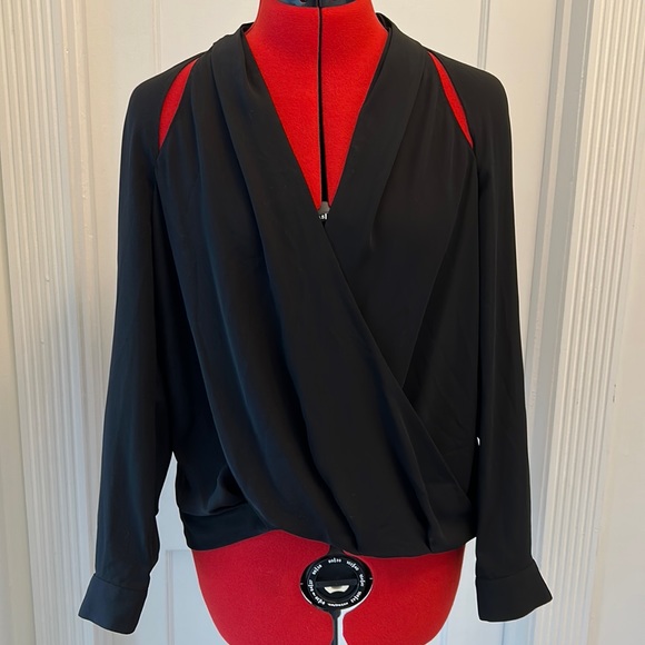 Trouve | Tops | Trouv Drape Neck Blouse With Cutouts | Poshmark